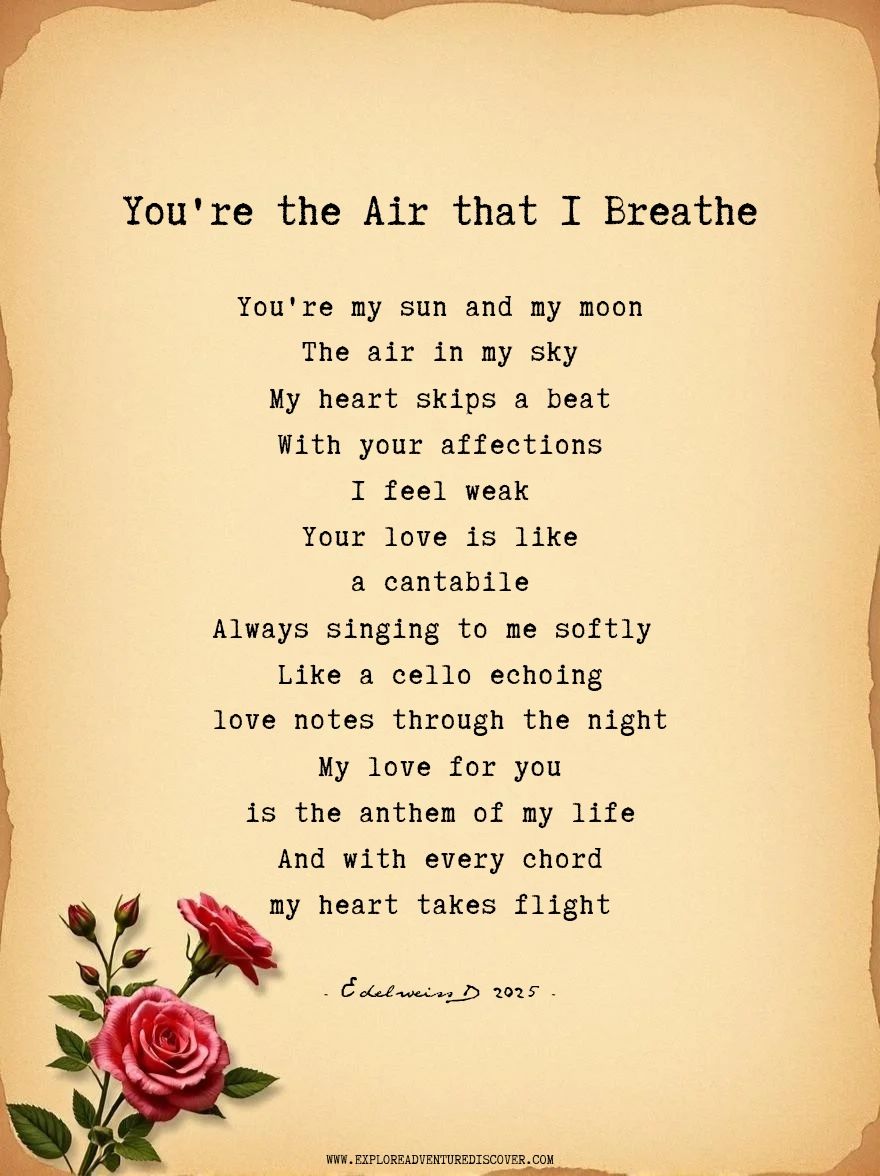NaPoWriMo 2025: Day 1: You’re the Air that I Breathe – EXPLORE ...