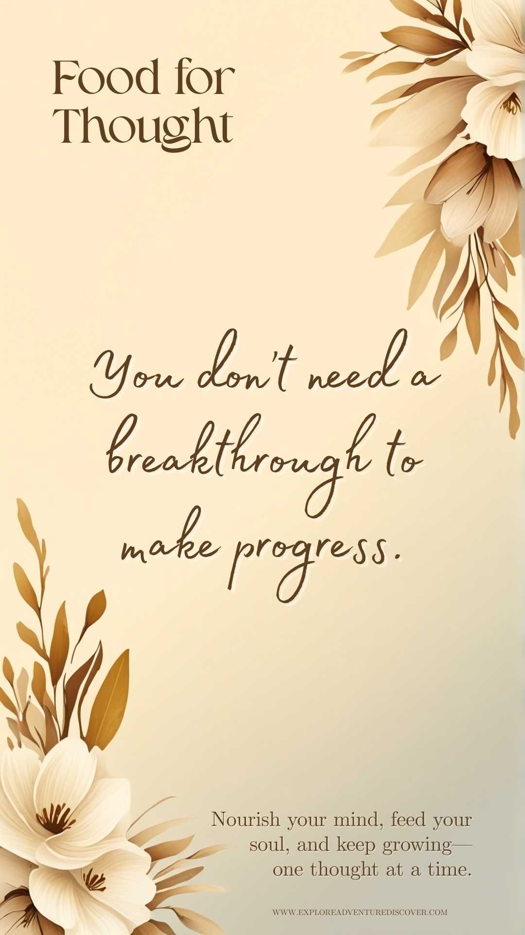 Food for Thought: January 29 – EXPLORE . ADVENTURE . DISCOVER